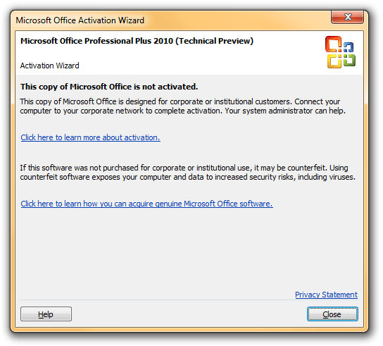 Office 2010 Activation (Update 2) – commadot.com