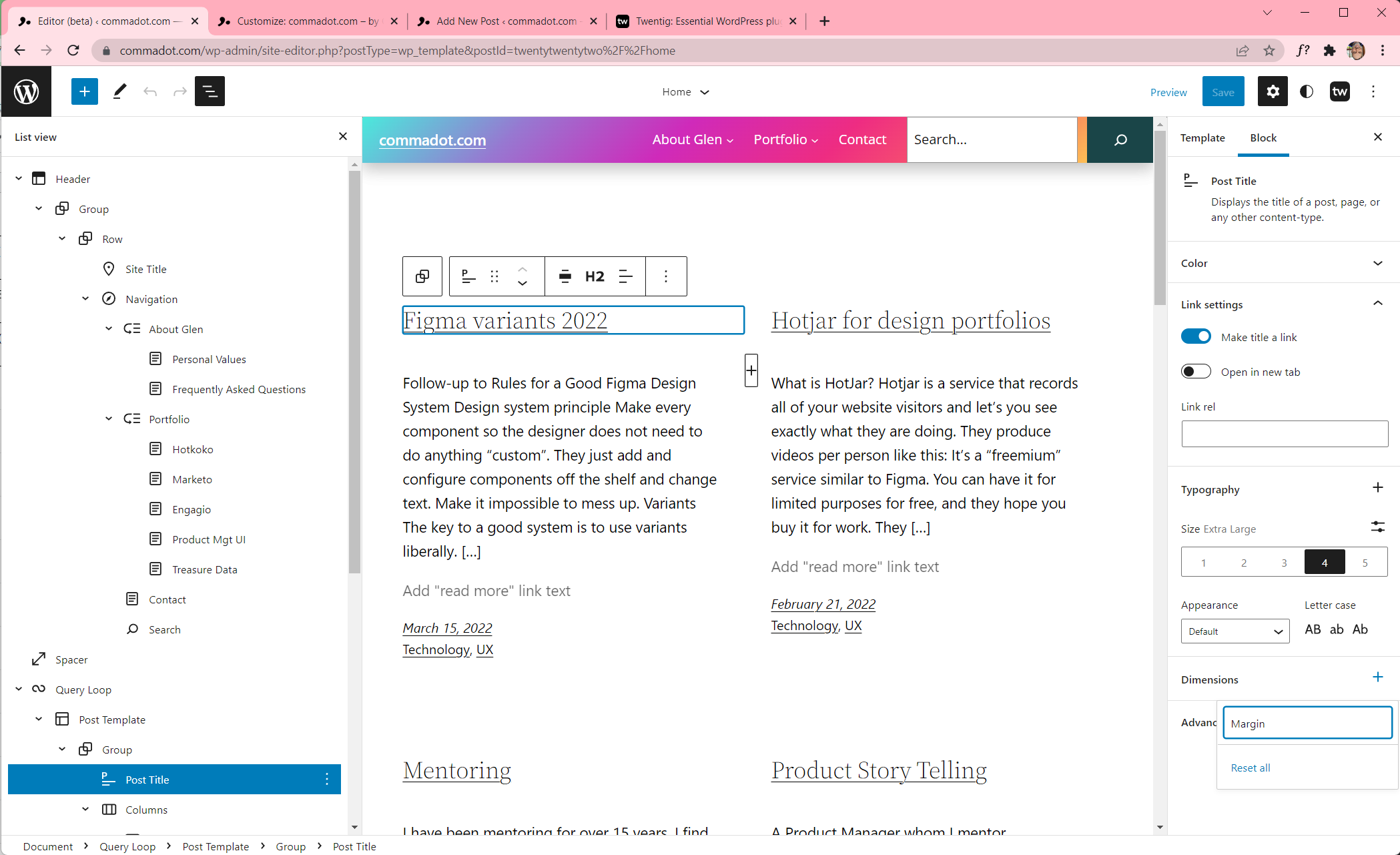 Wordpress Twenty Twenty Two theme review – commadot.com